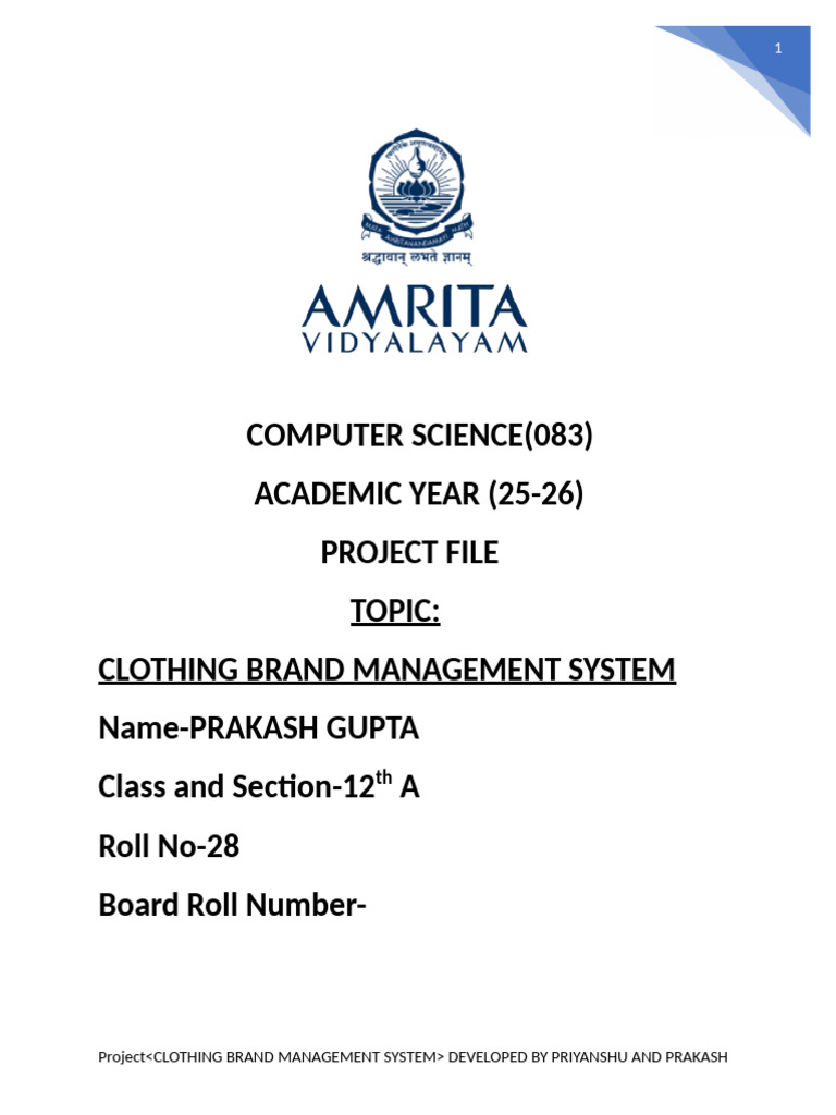 Computer Science Project File(2025-26)1 (2)[1] | PDF | Python ...