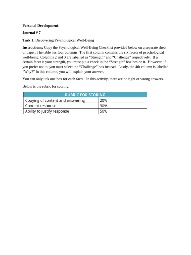 Personal Development Module 13 | PDF