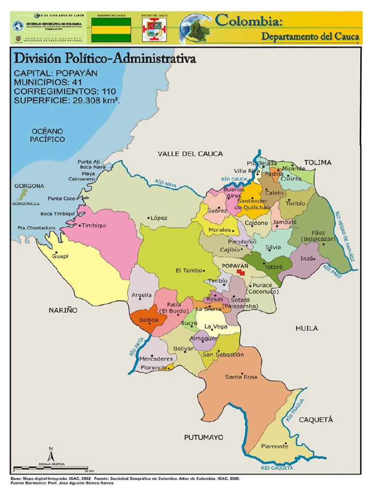 Mapa Del Cauca | PDF