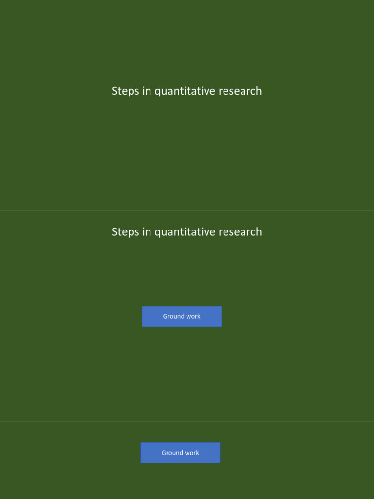 Steps in Quantitative Research Process | PDF | Quantitative Research ...