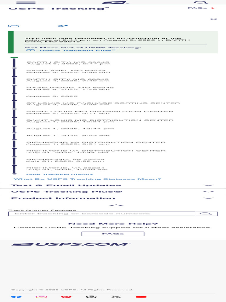 USPS.com® - USPS Tracking® Results | PDF | Service Industries | Companies