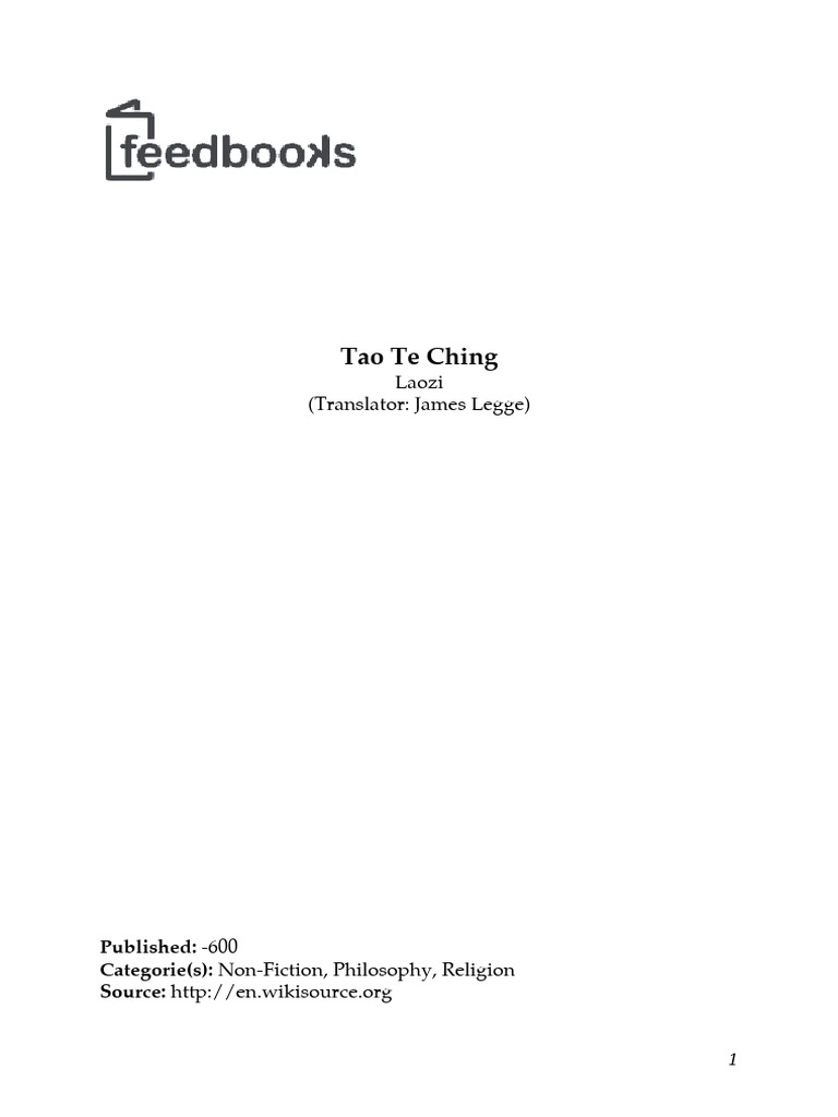 Laozi Tao Te Ching | PDF | Laozi | Tao Te Ching