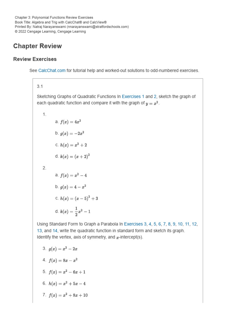 Ch3 | PDF | Polynomial | Zero Of A Function