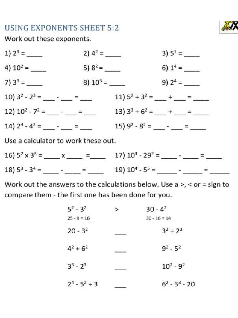 Exponents 1 | PDF