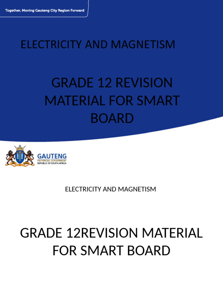 Electricity and Magnetism-Smart Board Material 3 | PDF | Voltage ...