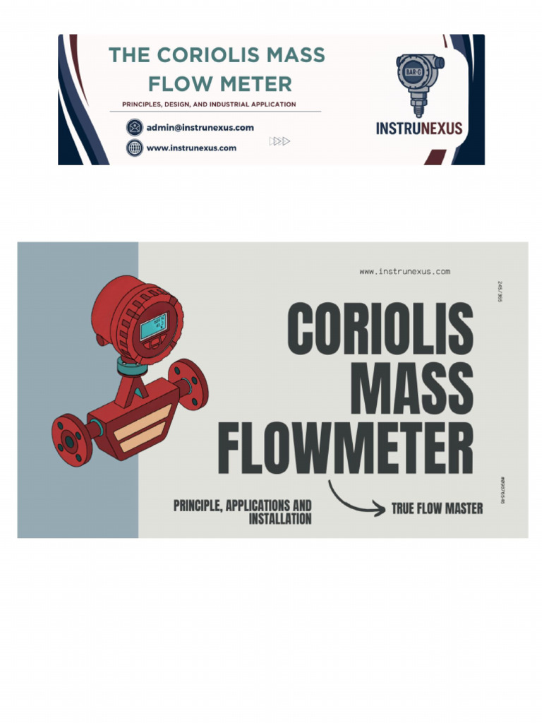 Medidor de Vazão Mássica Coriolis: Princípios e Aplicações | PDF ...