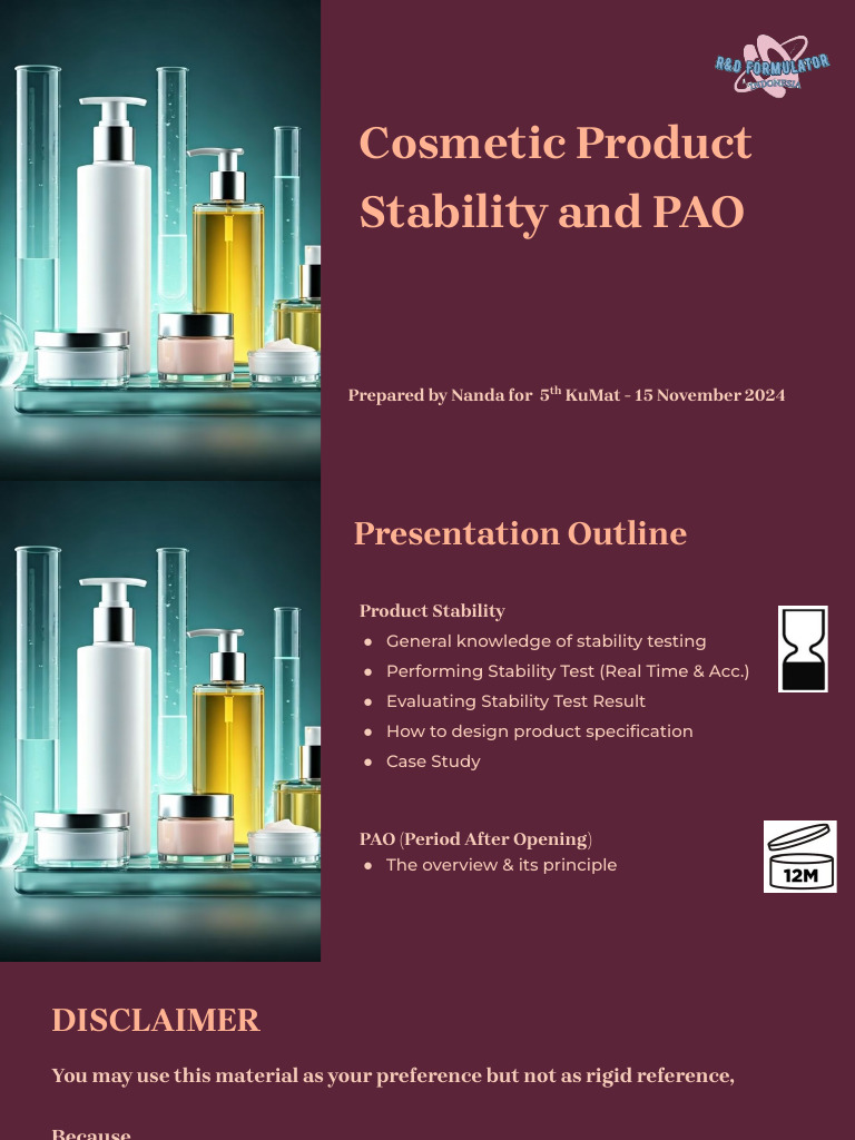 Cosmetic Stability Testing Guide | PDF | Shelf Life | Ph