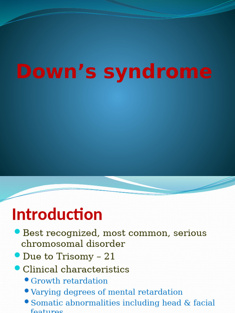Down's Syndrome | PDF | Down Syndrome | Human Diseases And Disorders