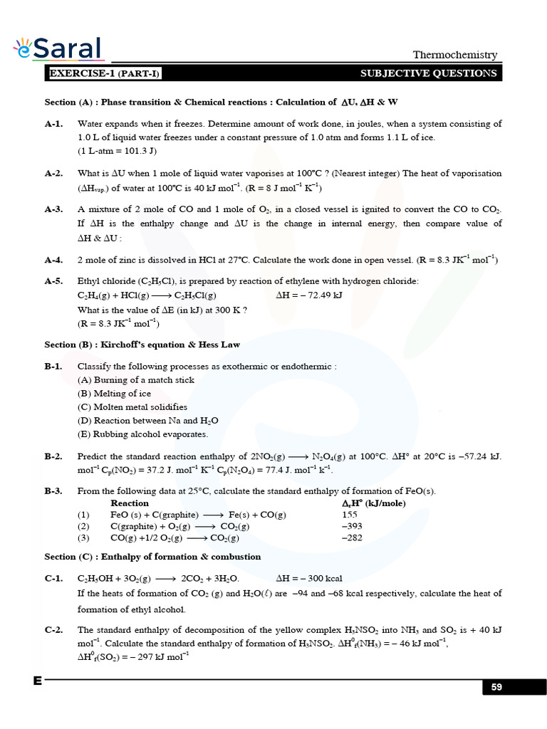 Thermo Chemistry | PDF | Physical Chemistry | Chemistry