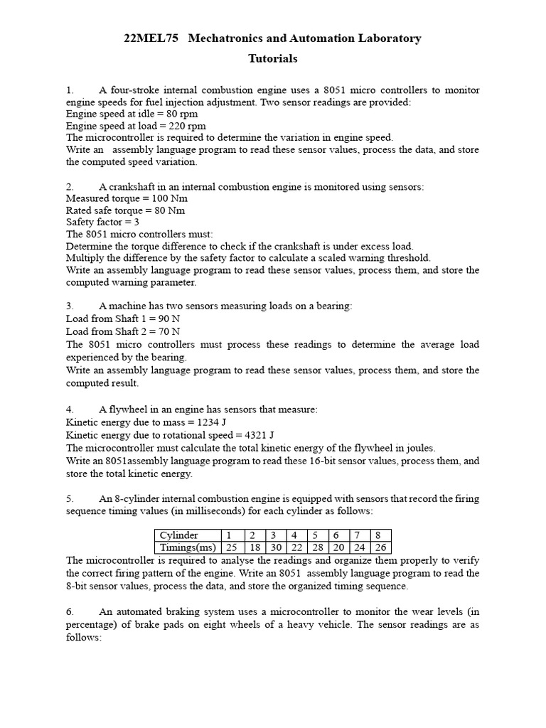 Automation Lab Practice Tutorials | PDF | Engines | Internal Combustion ...
