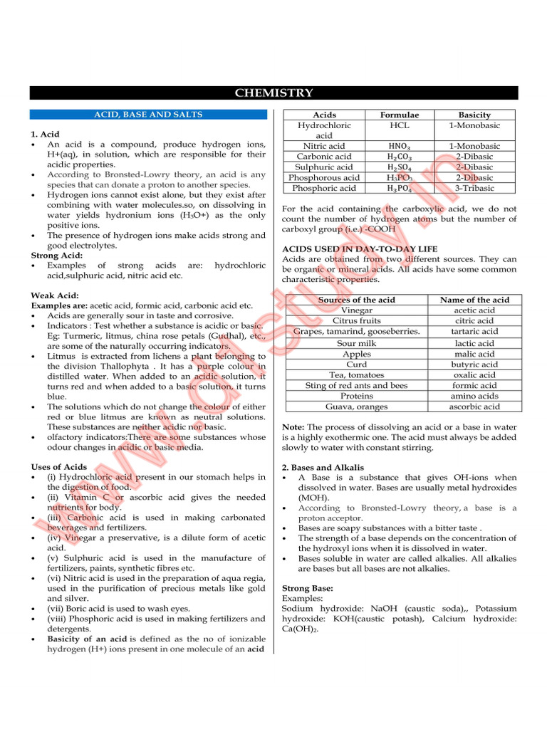 Chemistry Capsule for Wbcs (Www.d1study.in) | PDF
