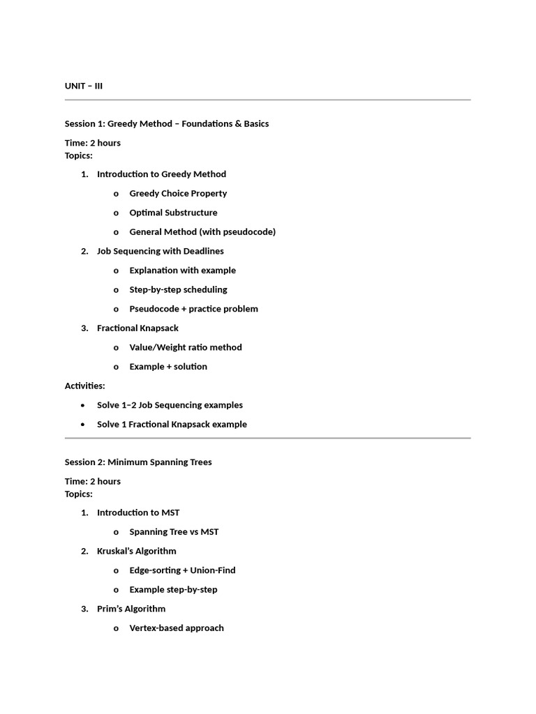 UNIT3 | PDF | Dynamic Programming | Graph Theory