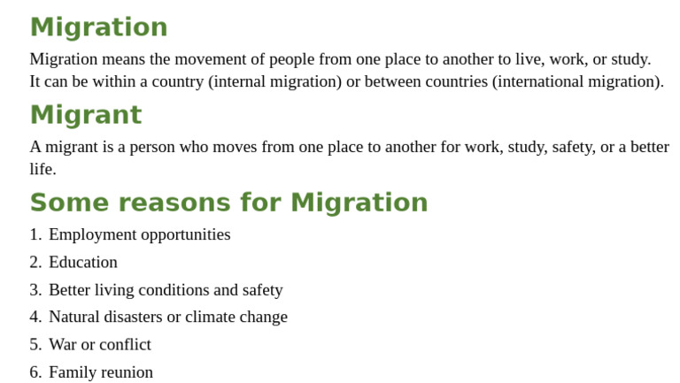 Migration | PDF