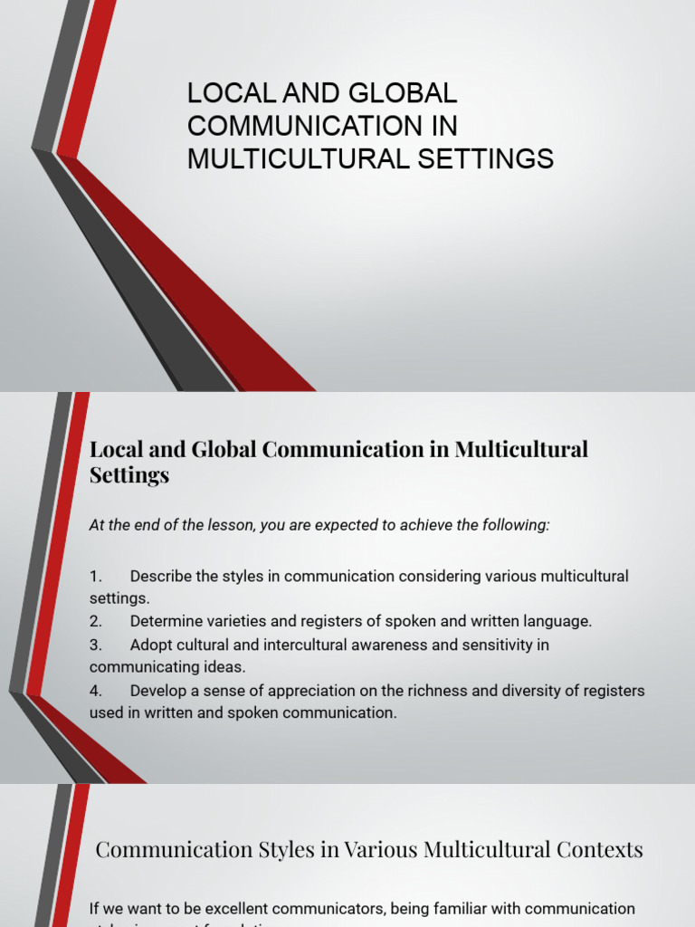 Multicultural Communication Styles Guide | PDF | Communication ...