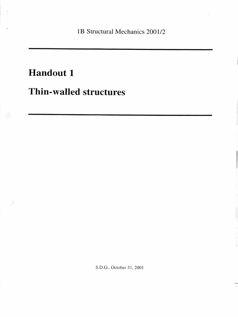Thin Wall Structures | PDF
