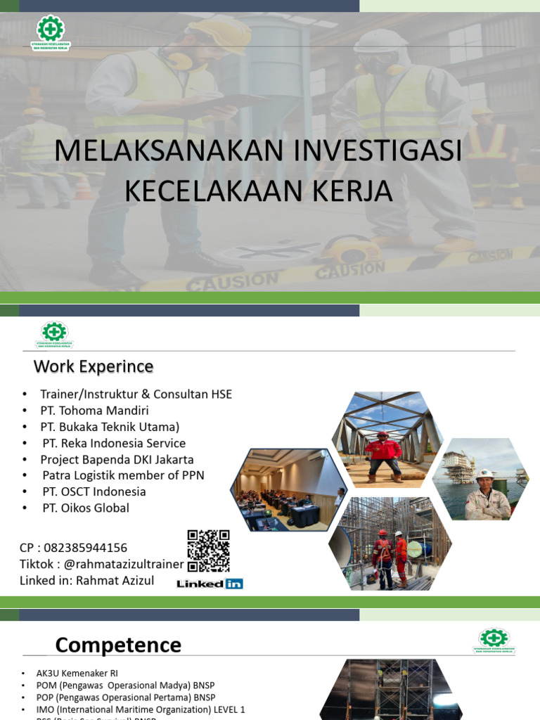 Investigasi Kecelakaan Kerja Efektif | PDF