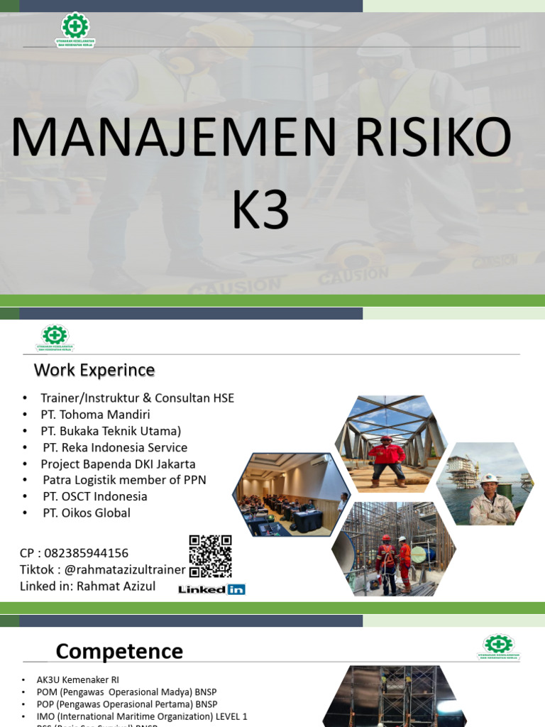 Manajemen Risiko K3: Panduan Lengkap | PDF