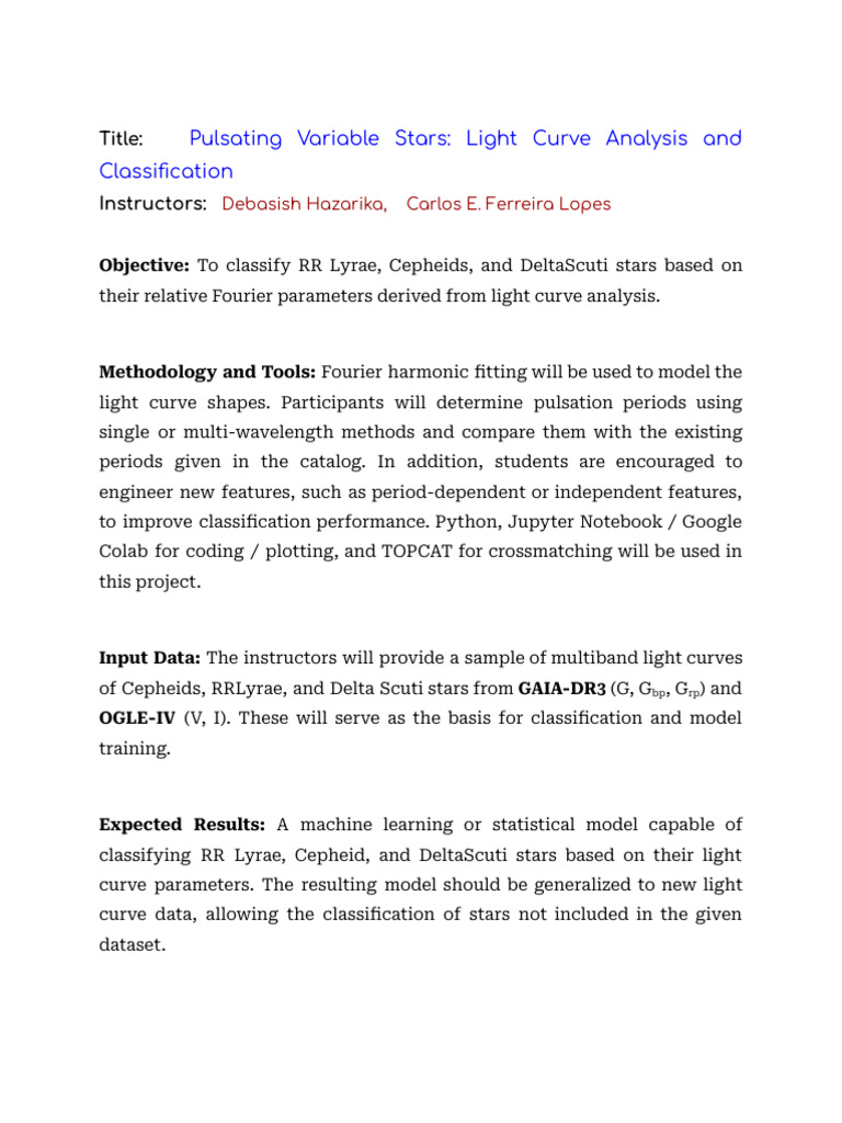 Project 5 - Pulsating Variable Stars - Light Curve Analysis and ...