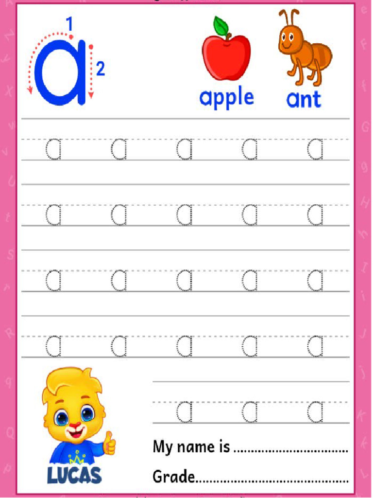 Tracing Line Small Letters | PDF