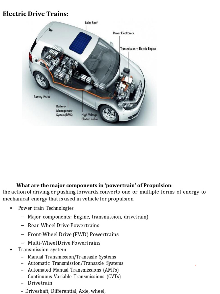 Electric Drive Train and Motors EHV | PDF | Electric Motor | Power Inverter