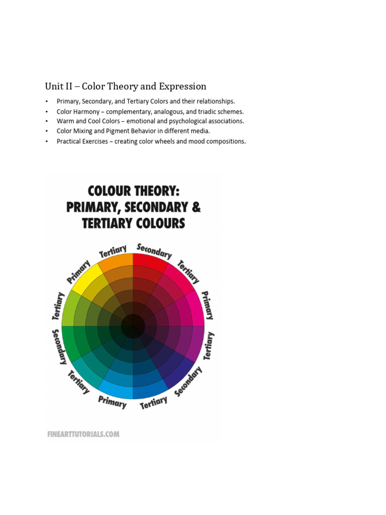 Color Theory: Primary to Tertiary Colors | PDF | Color | Light
