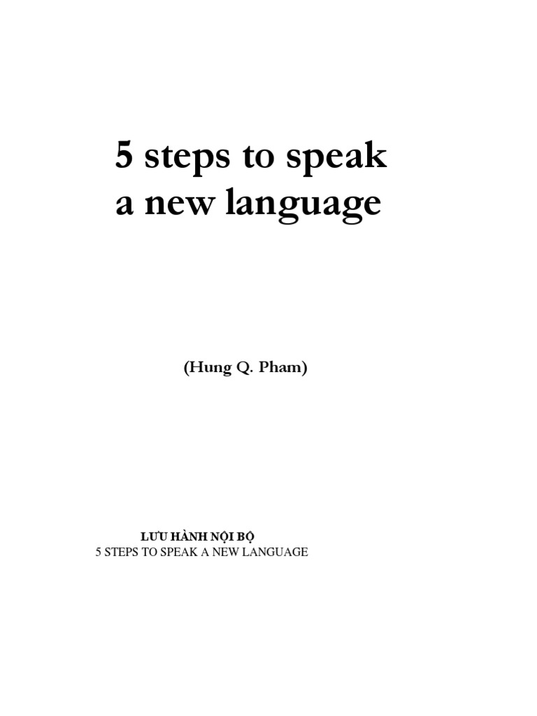 5 Steps To Speak A New Language | PDF | Vocabulary | Reading Comprehension