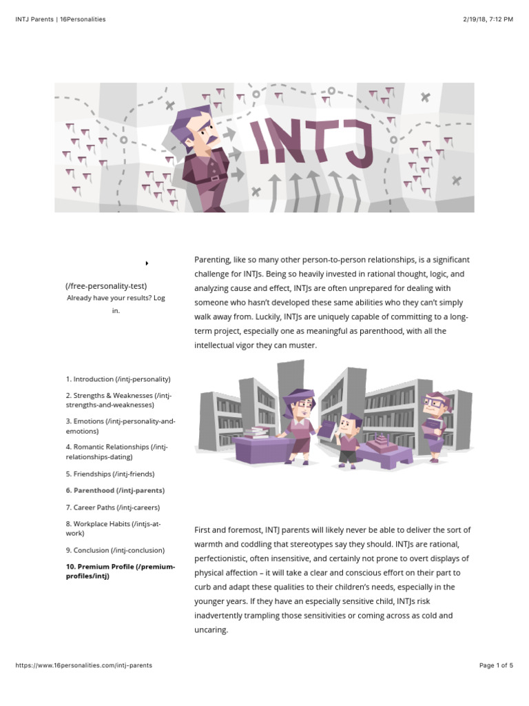 INTJ Parenting Style Explained | PDF | Extraversion And Introversion ...