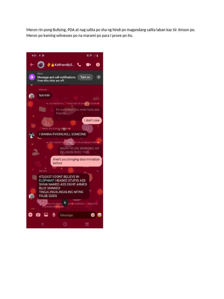 Meron Rin Pong Bullying | PDF