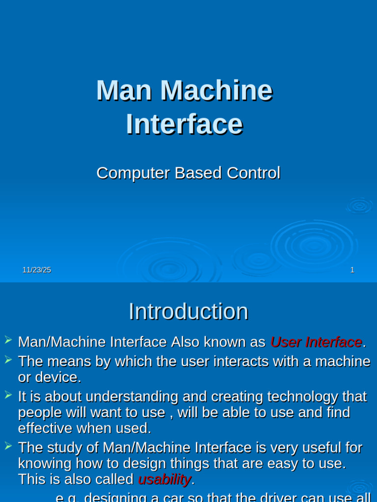10 Man Machine Interface | PDF | User Interface | Usability