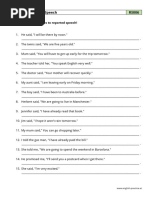 B2 Reported Speech Exercises PDF | PDF | Leisure