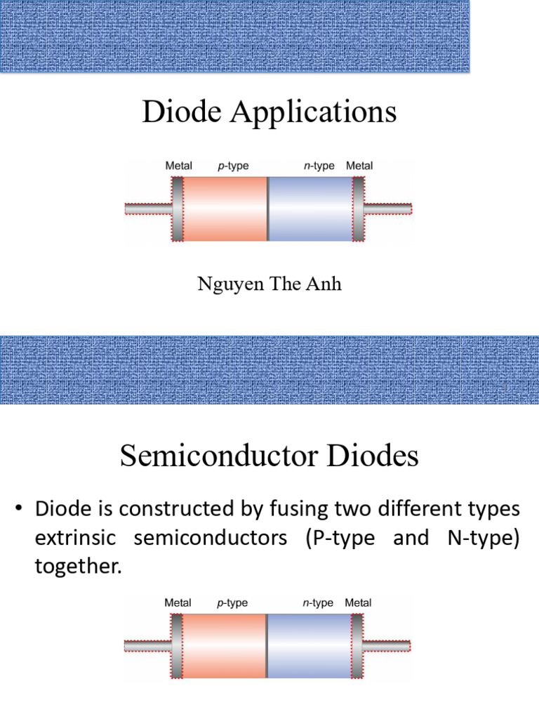 Lecture 3 - Diode Application | PDF | P–N Junction | Rectifier