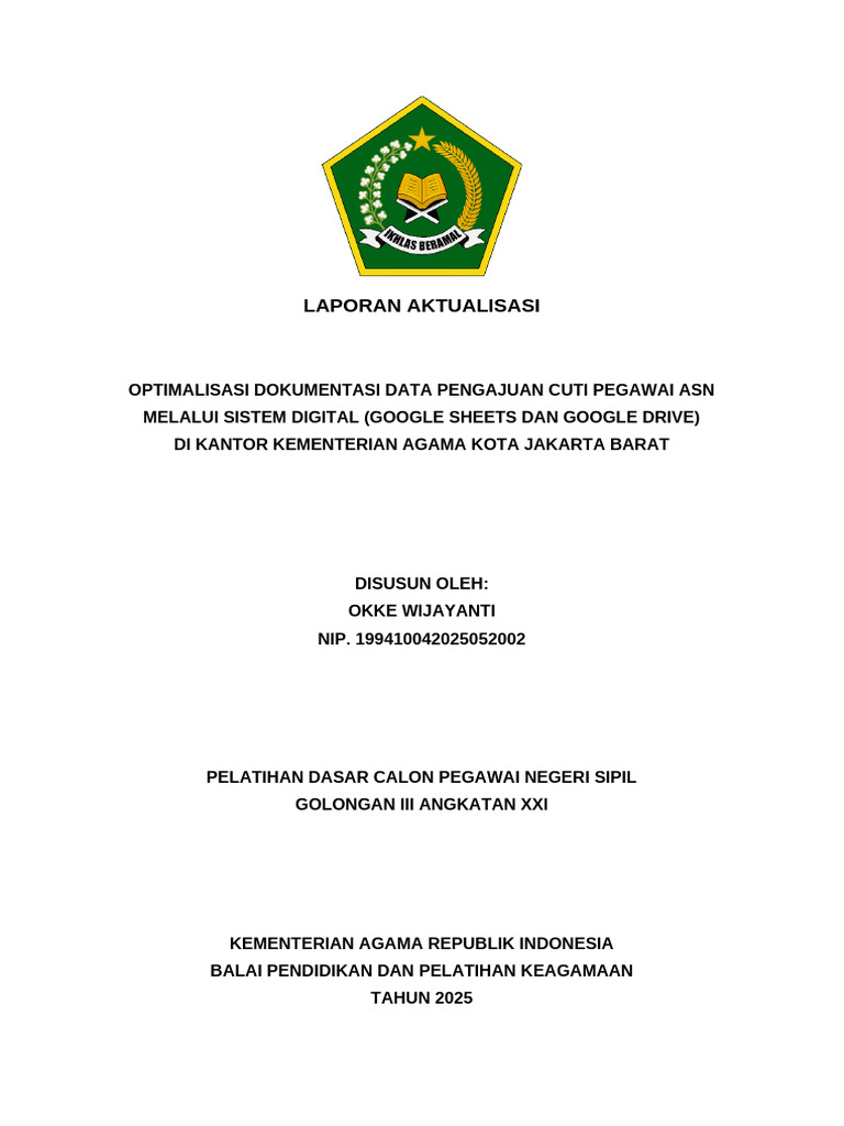 Optimalisasi Pengajuan Cuti ASN Digital | PDF