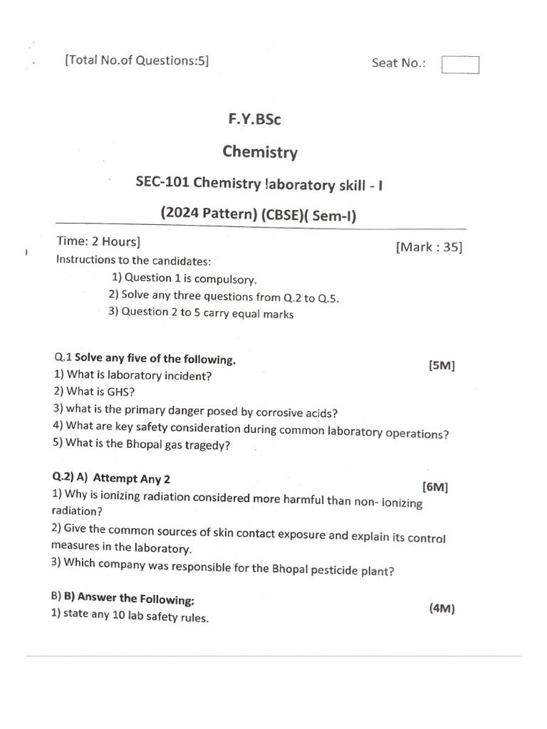 Chemistry Lab Skill | PDF