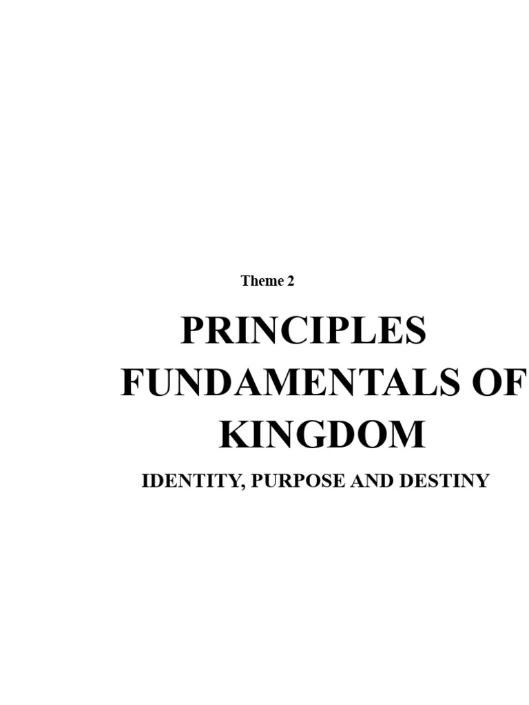 Understanding Kingdom Identity and Purpose | PDF | Kingship And Kingdom ...