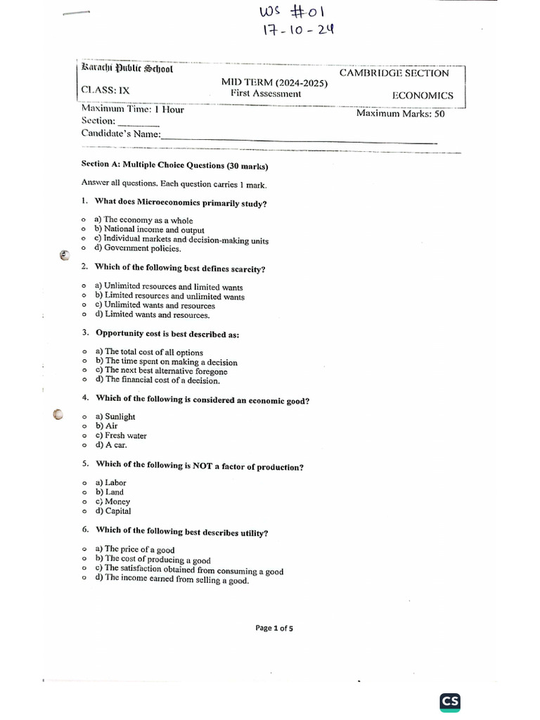 9B Eco Worksheet For Practice | PDF