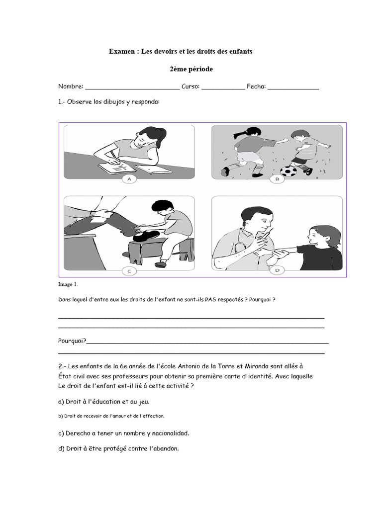 Devoirs et droits des enfants en classe | PDF