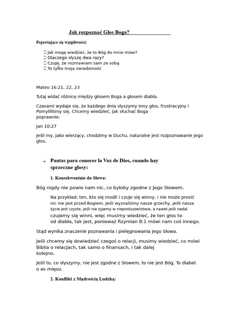 Jak Rozpoznać Głos Boga | PDF