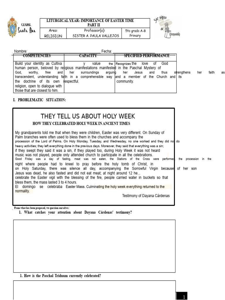 5° FILE # 2 PASCUAL MYSTERY | PDF | Eucharist | Easter