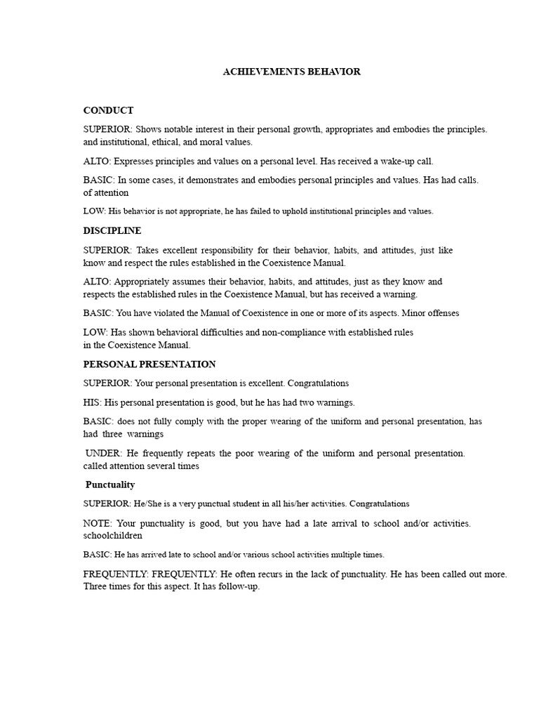 Achievements Behavior | PDF | Value (Ethics) | Behavioural Sciences