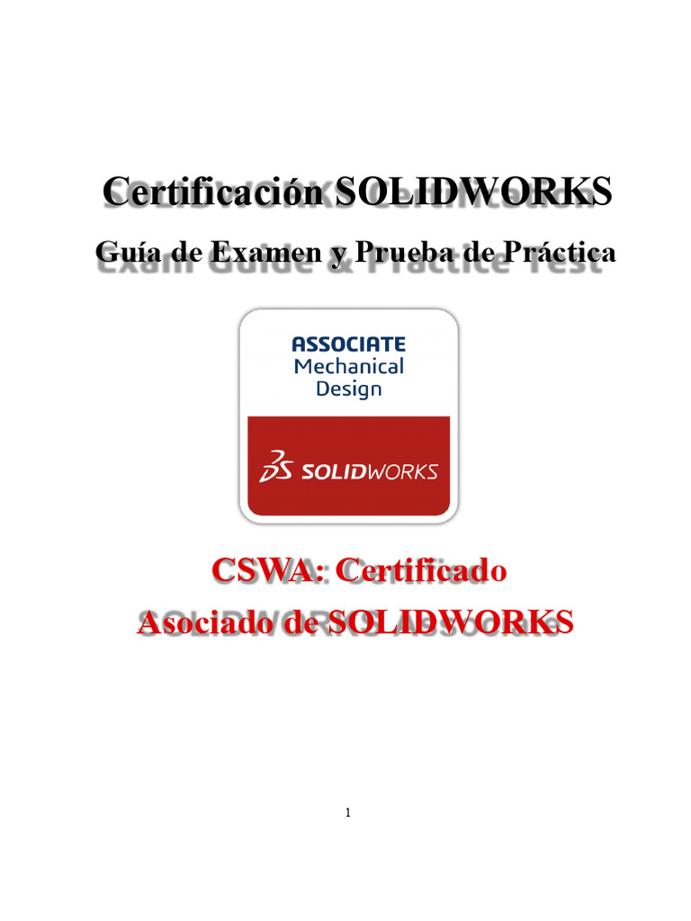 Guía Completa para Certificación CSWA SOLIDWORKS | PDF | Software | Red ...