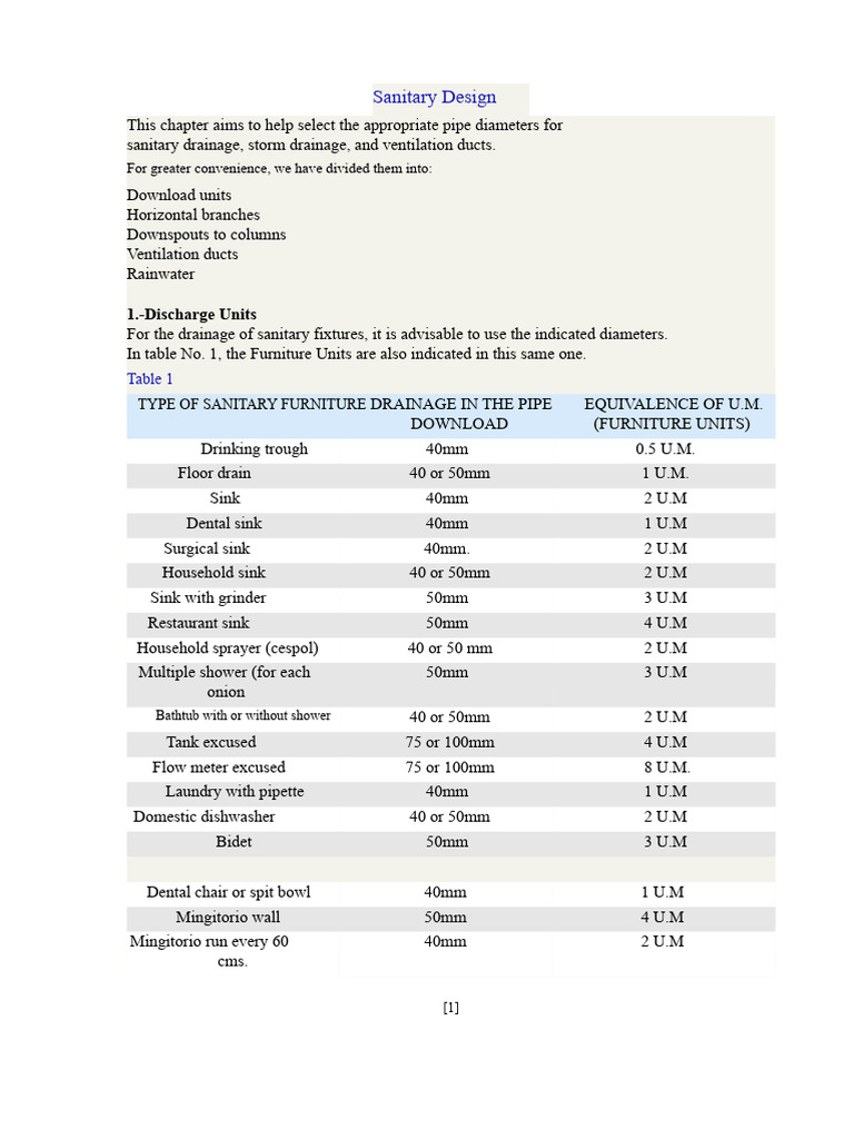 Discharge Units | PDF | Sanitary Sewer | Hydraulic Engineering