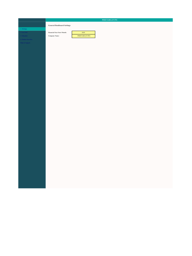 Template Dashboard Aliran Kas Excel | PDF