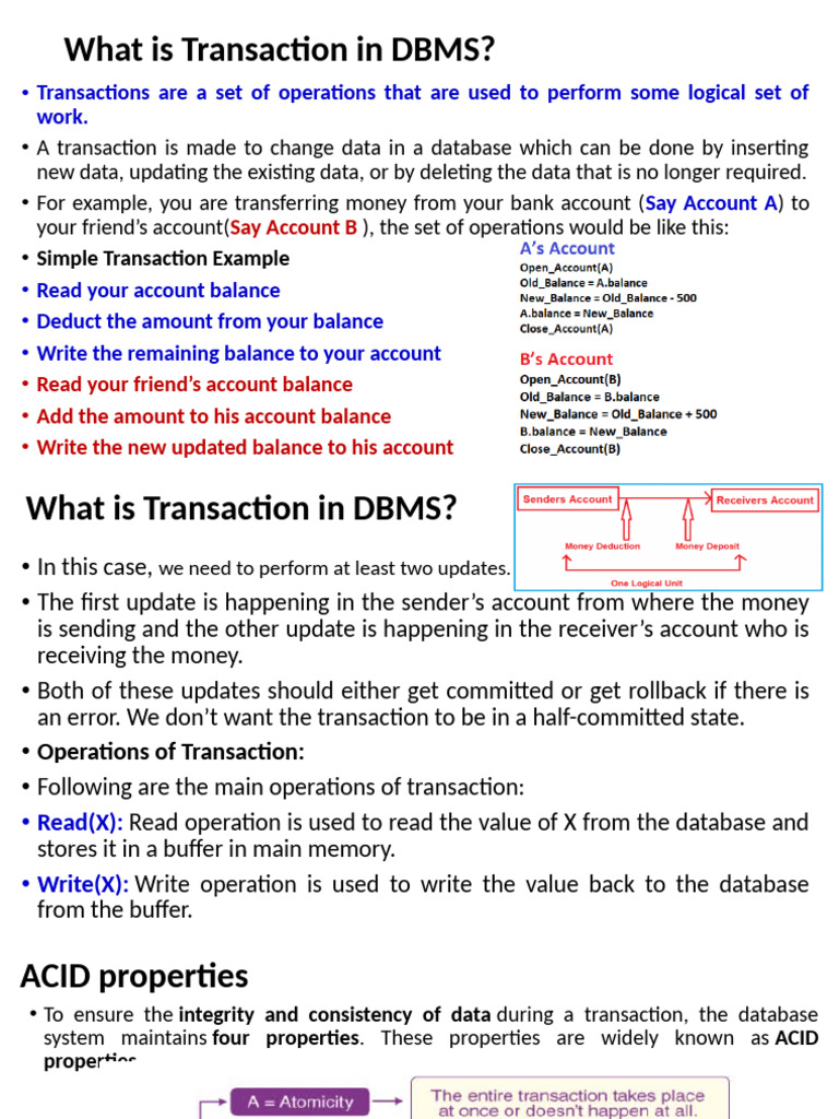 Unit 4 Chapter 2 Transaction Management | PDF | Database Transaction | Acid
