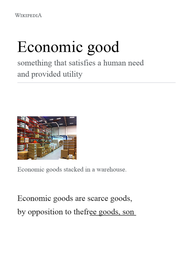 Good Economic | PDF | Goods | Demand