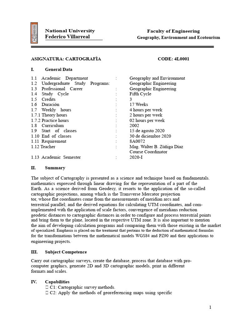 Cartography Course Overview and Curriculum | PDF | Geography | Geodesy