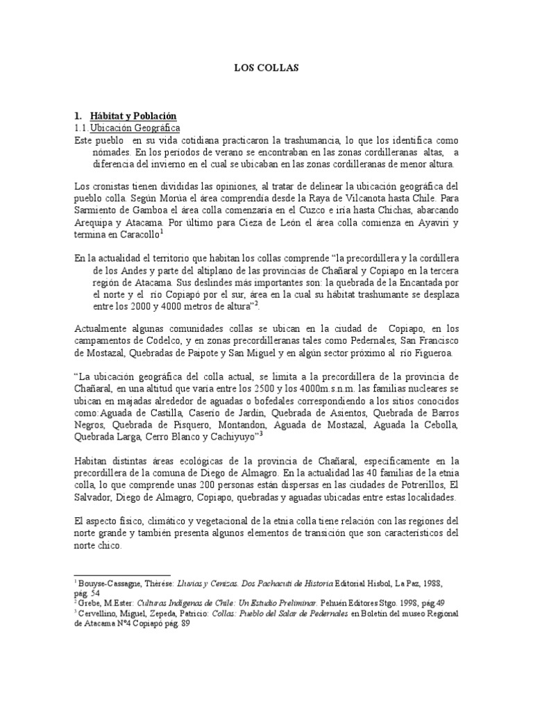 Los Collas | PDF | Imperio Inca | Rituales