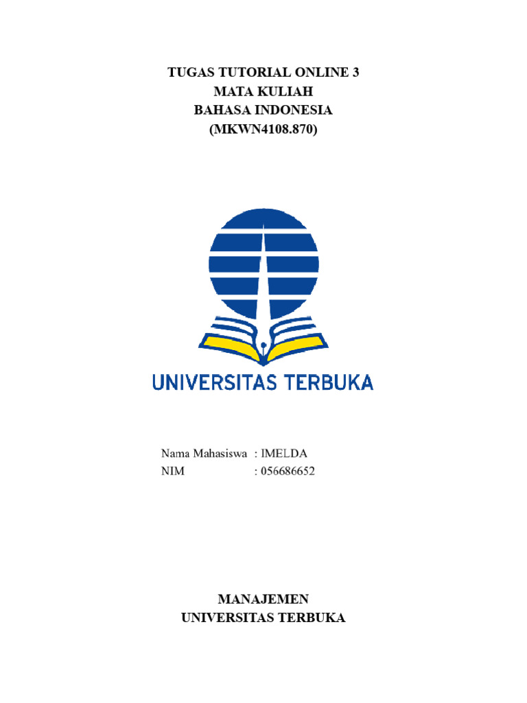Tugas 3 Bahasa Indonesia Imelda | PDF