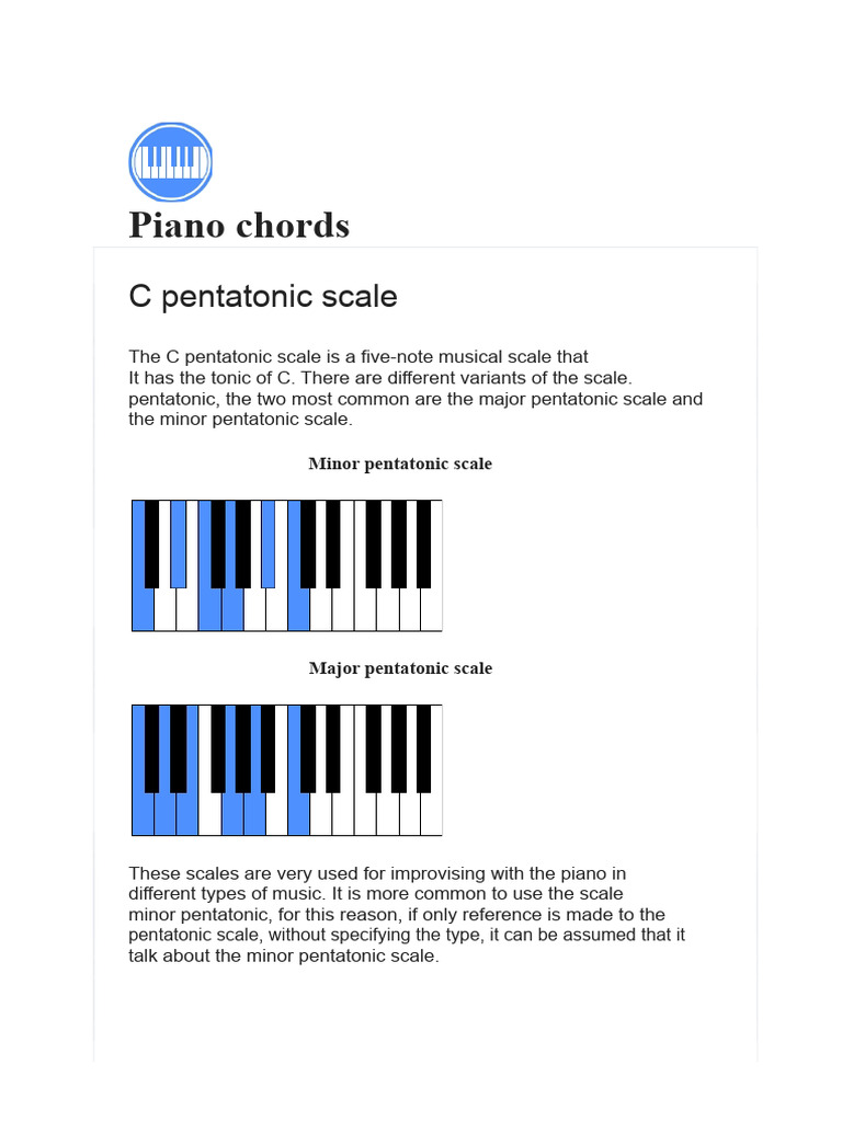 C Pentatonic Scale | PDF