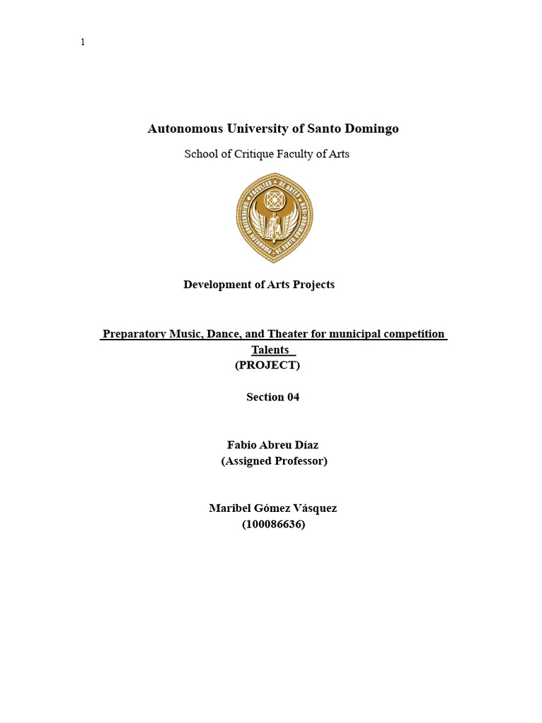 Model for Art Project Development | PDF