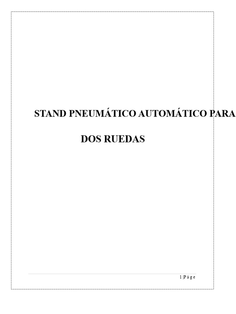 SOPORTE PNEUMÁTICO AUTOMÁTICO PARA VEHÍCULOS DE DOS RUEDAS | PDF ...
